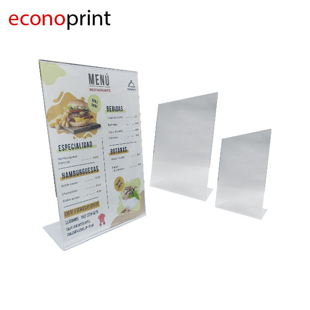 HABLADORES ACRÍLICOS TRANSPARENTES FORMATO A3 / A4 / A5 – Tienda Econoprint