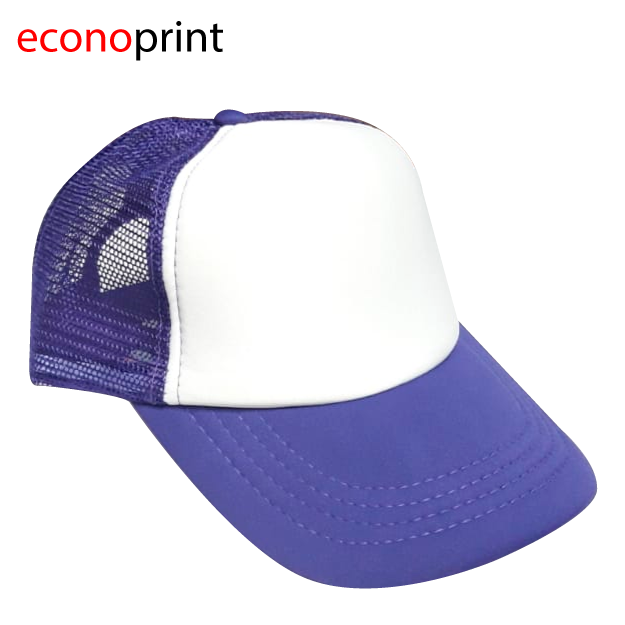 GORRA CAMIONERA TOM PURPURA FRENTE BLANCO – Tienda Econoprint